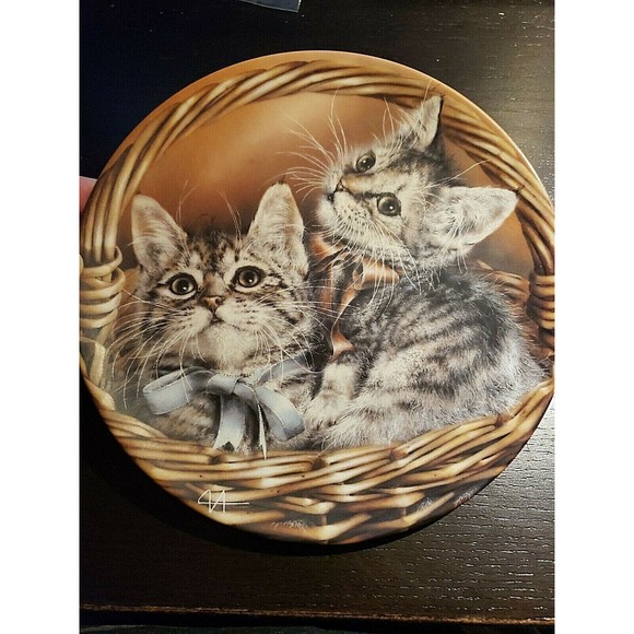 Art | 1993 Bradford Exchange Baskets Of Love Andrew Abby Plate Alexei ...
